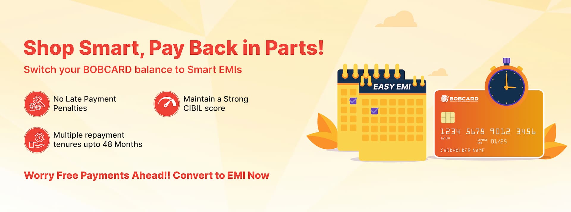 Easy EMI – Credit Card EMI Flexible Payments Instant EMI Options – BOBCARD